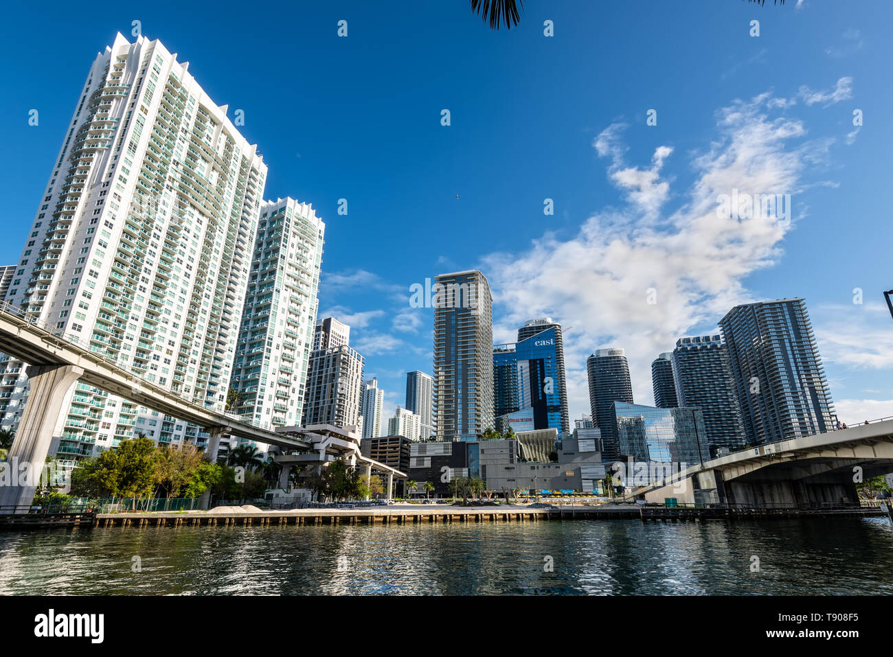 Miami view brickell key area hi-res stock photography and images - Alamy