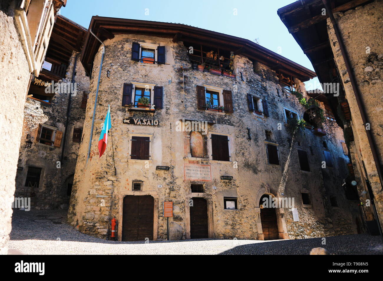 A small Italian town with old streets and houses Stock Photo - Alamy