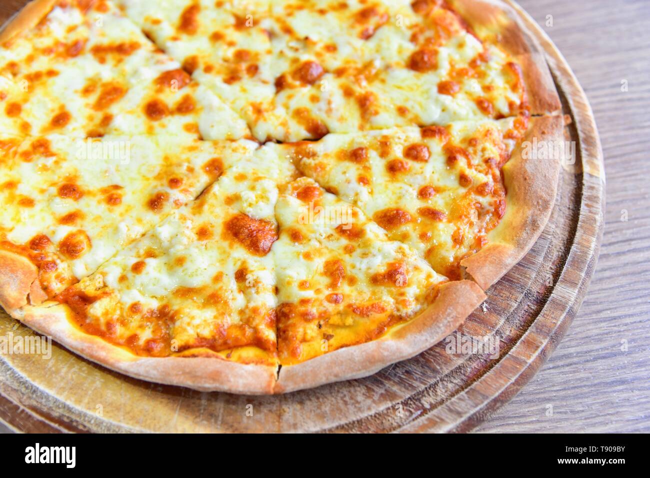 Cinque Formaggi or Five-Cheese Pizza Stock Photo - Alamy
