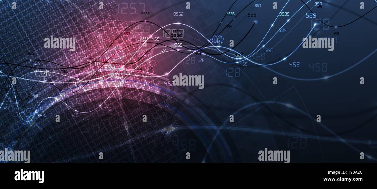 Technology innovation background, idea of global business solution ...