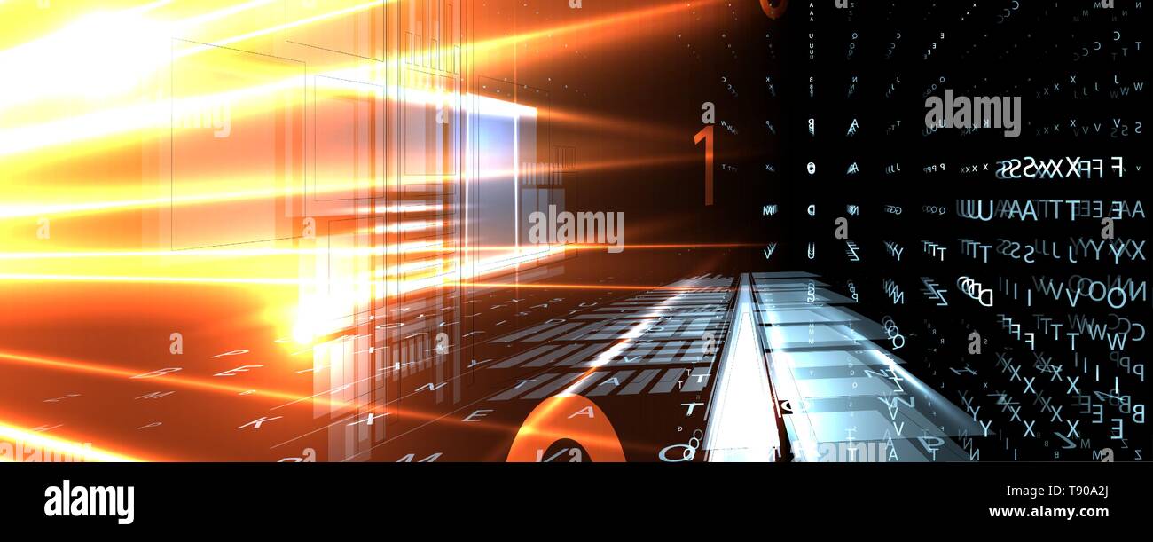 Technology innovation background, idea of global business solution ...