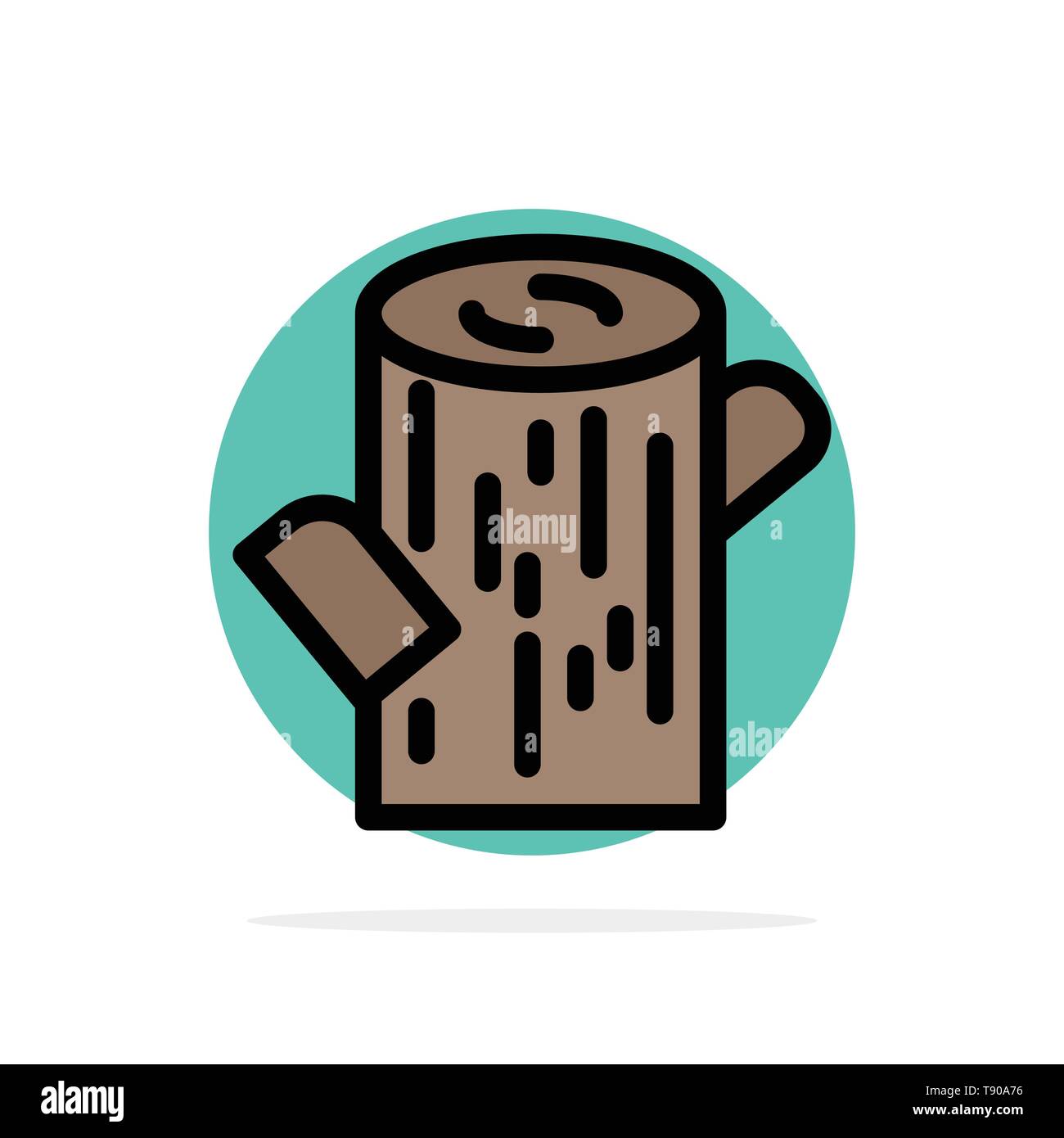 Pine log and stump forest background Stock Vector Images - Alamy