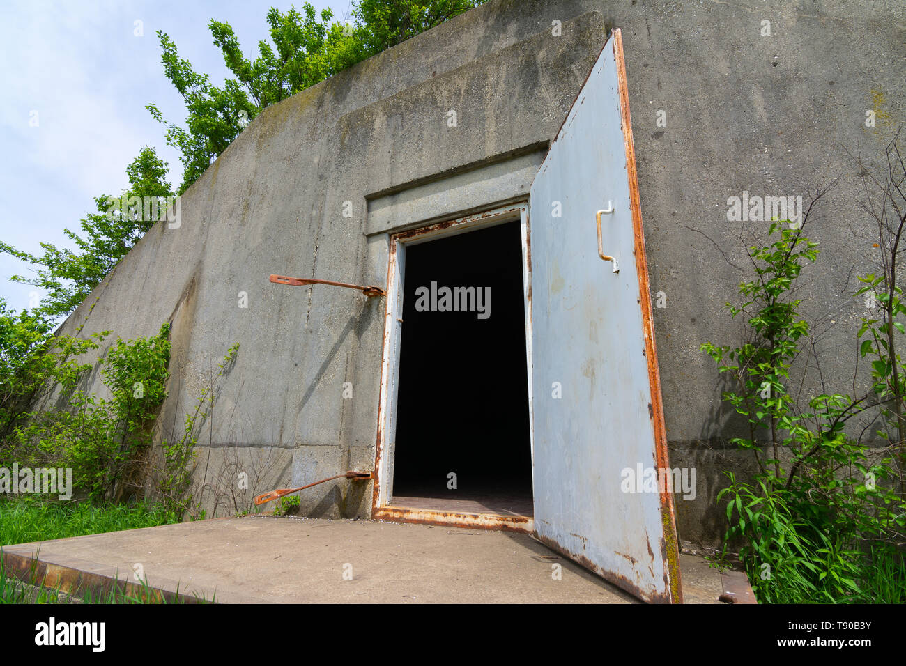 Old bomb shelter in Midewin National Tallgrass Prairie. Wilmington ...