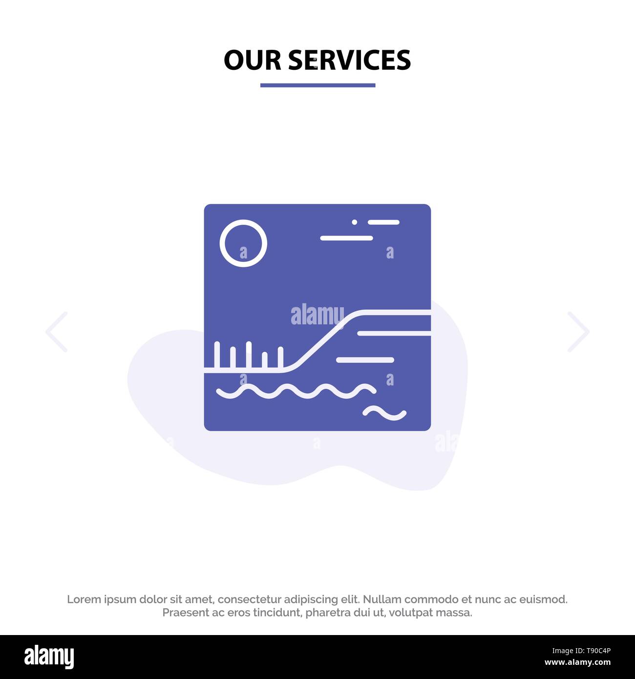 Our Services Image, Picture, Canada Solid Glyph Icon Web card Template ...