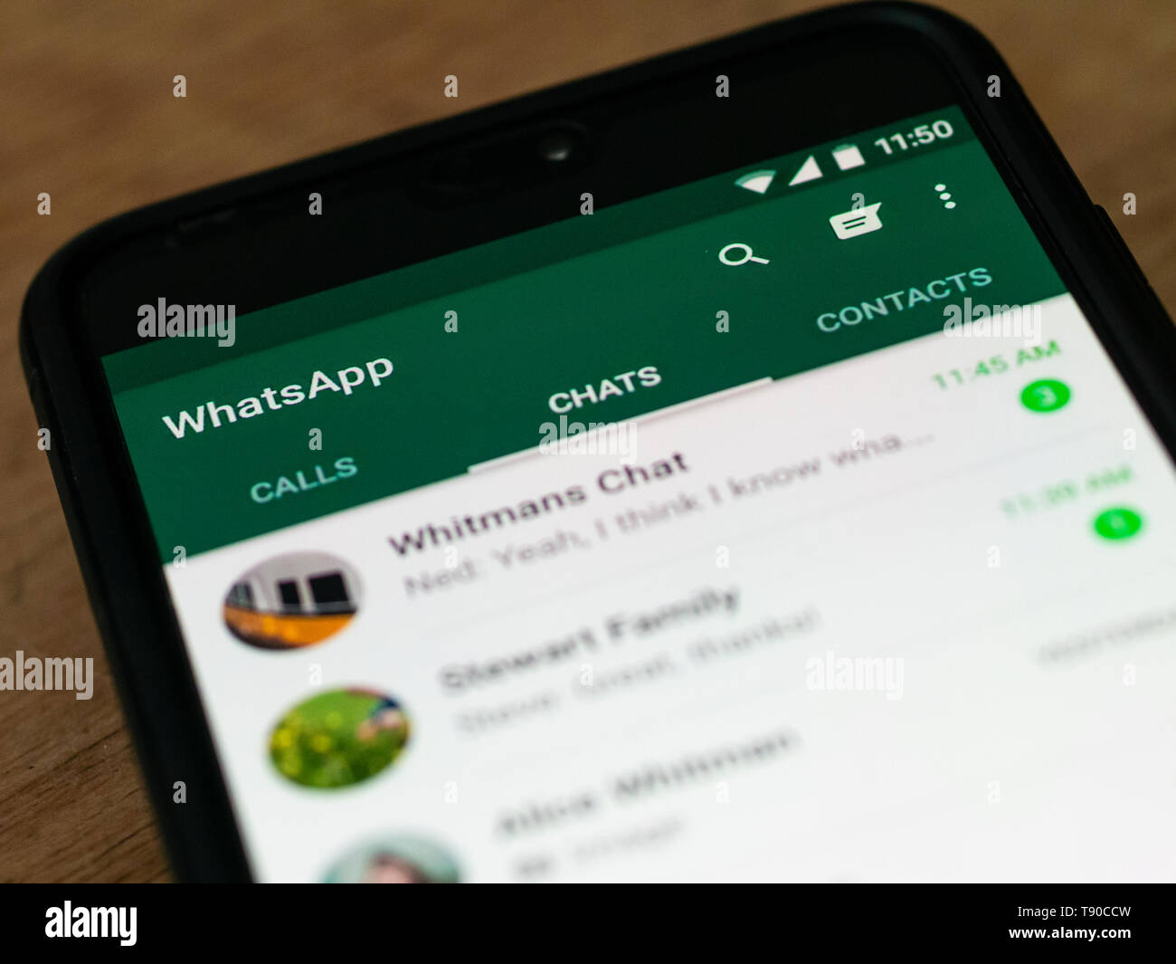 WhatsApp Messenger on a Smartphone, WhatsApp allows users to encrypt ...