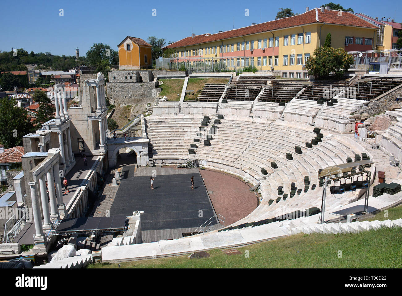 Ancient roman amphitheatre plovdiv bulgaria hi-res stock photography ...