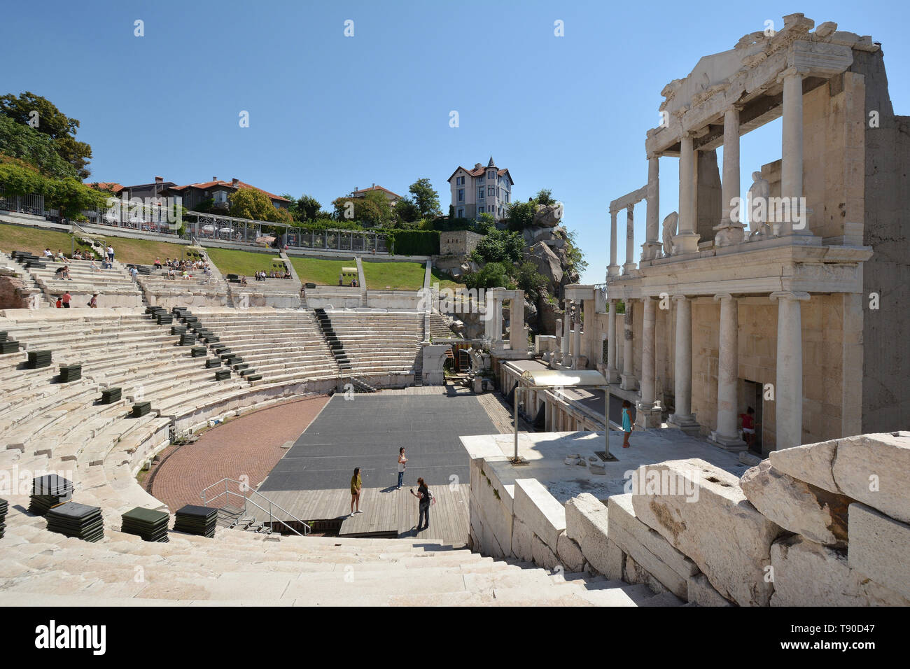 Ancient roman amphitheatre plovdiv bulgaria hi-res stock photography ...