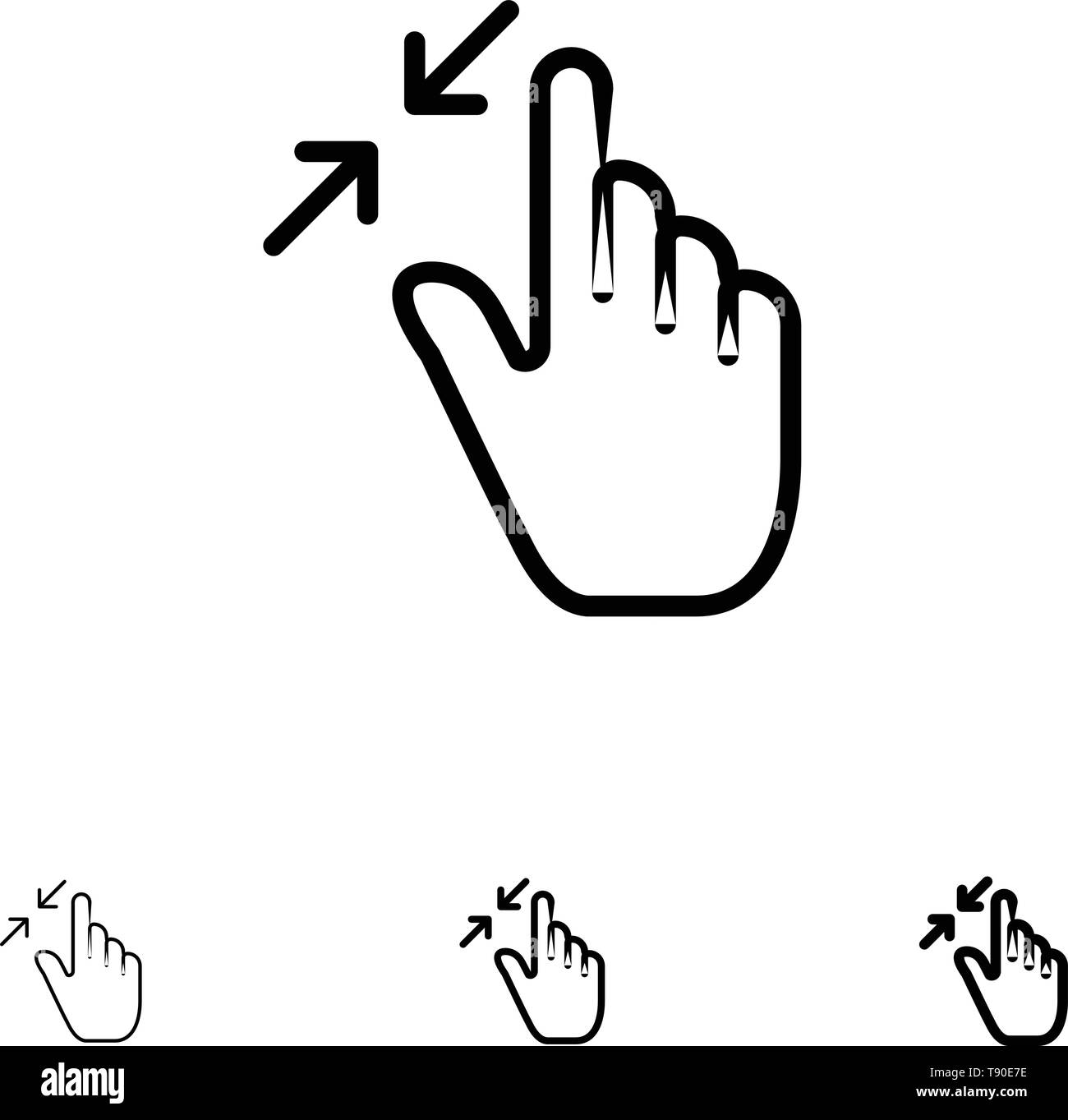 Pinch zoom screen Black and White Stock Photos & Images - Alamy