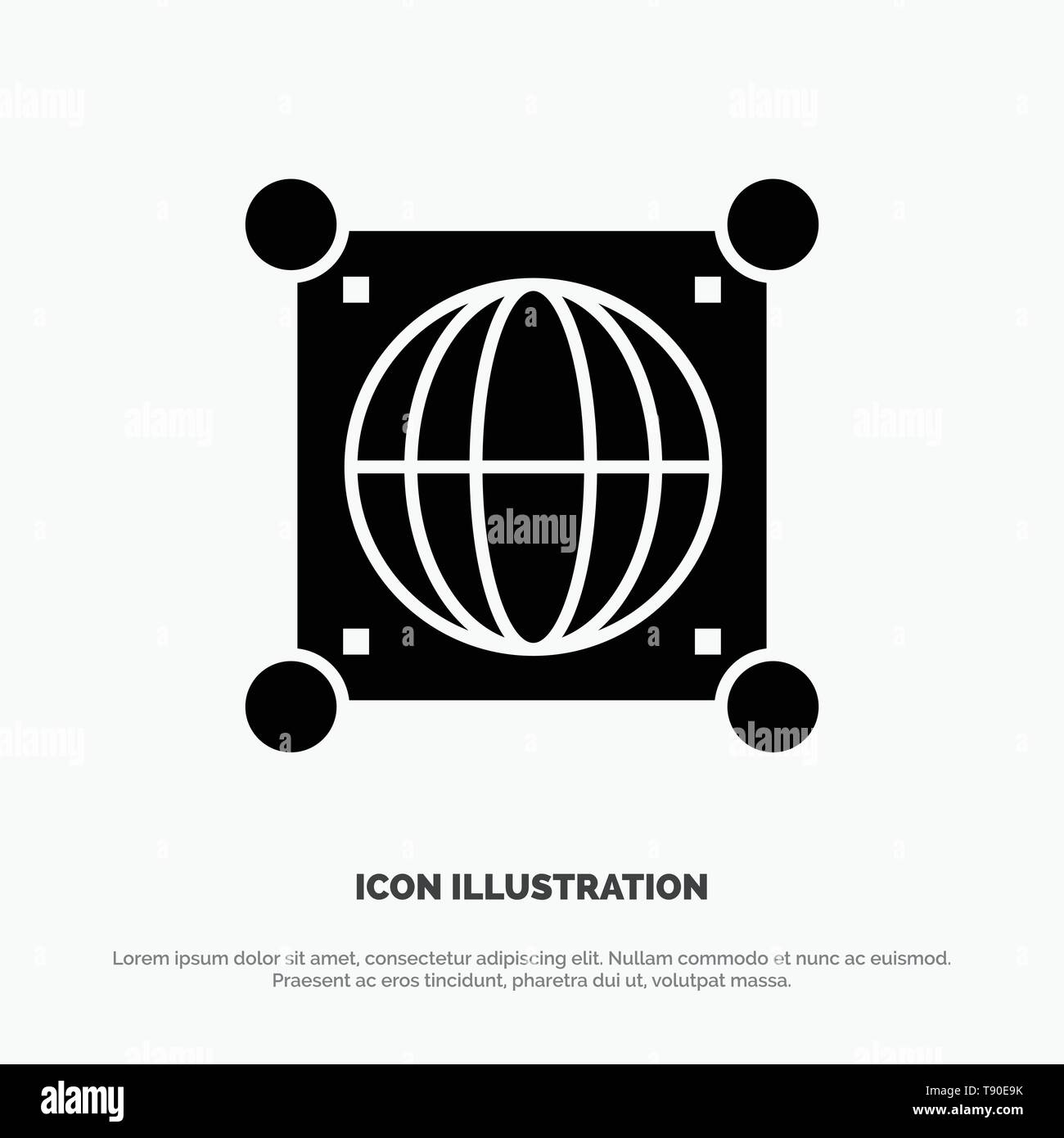 Global map land symbol shiny travel Cut Out Stock Images & Pictures - Alamy