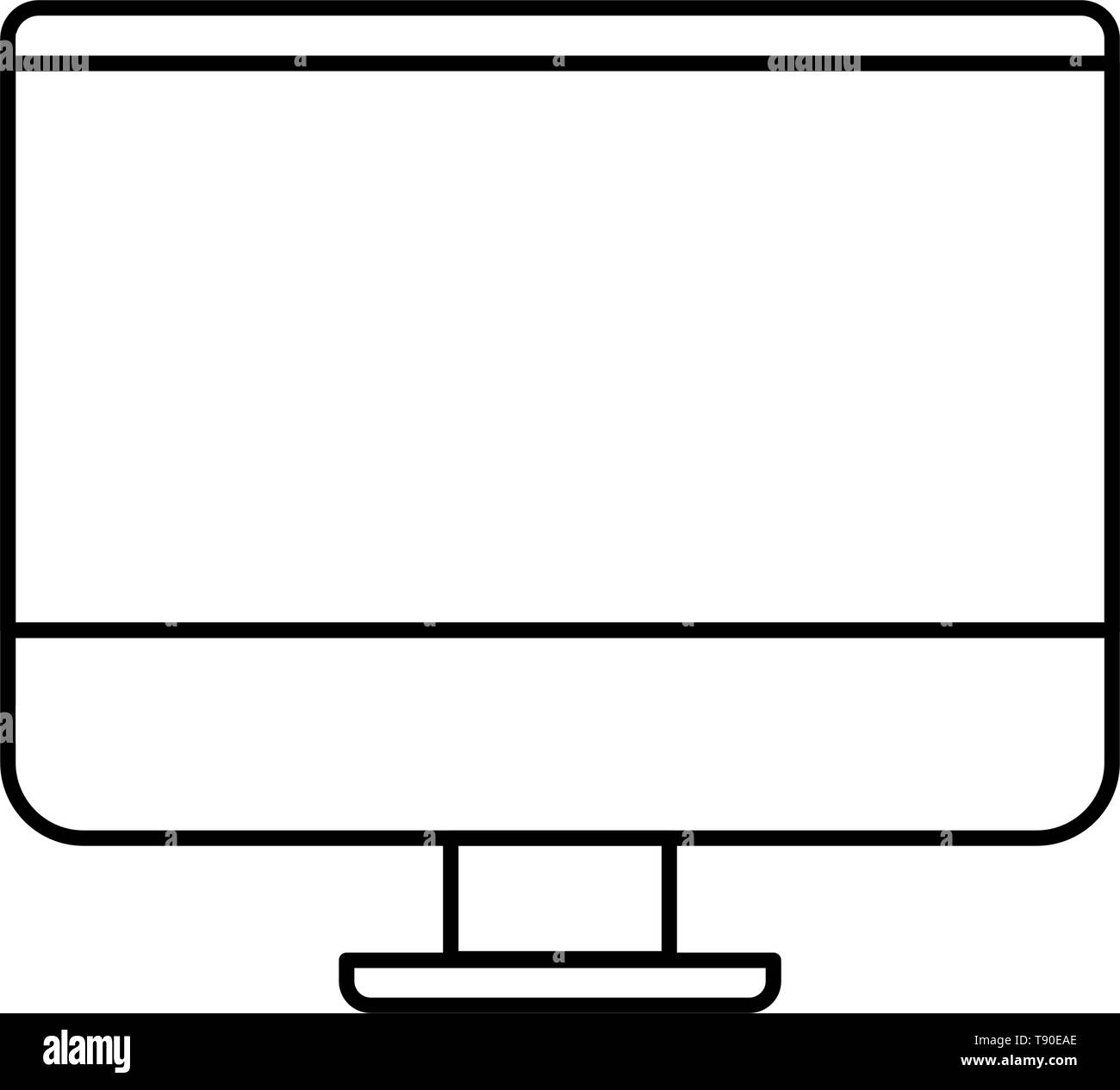 computer screen with white background Stock Vector Image & Art - Alamy