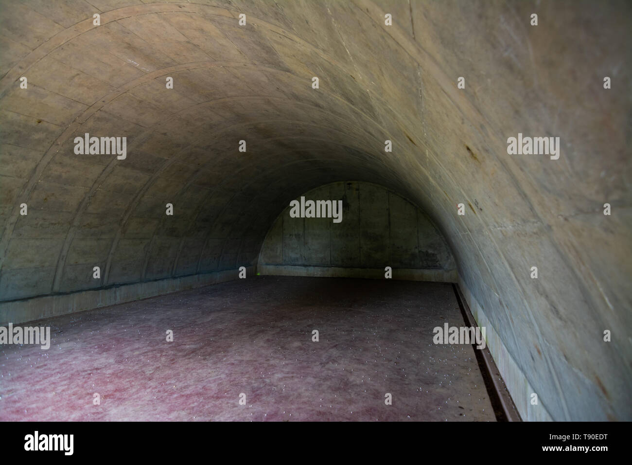 Interior of concete bomb shelter in Illinois Stock Photo - Alamy