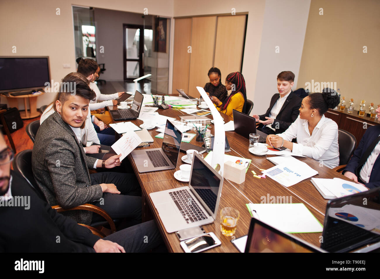 African man addressing people hi-res stock photography and images - Alamy