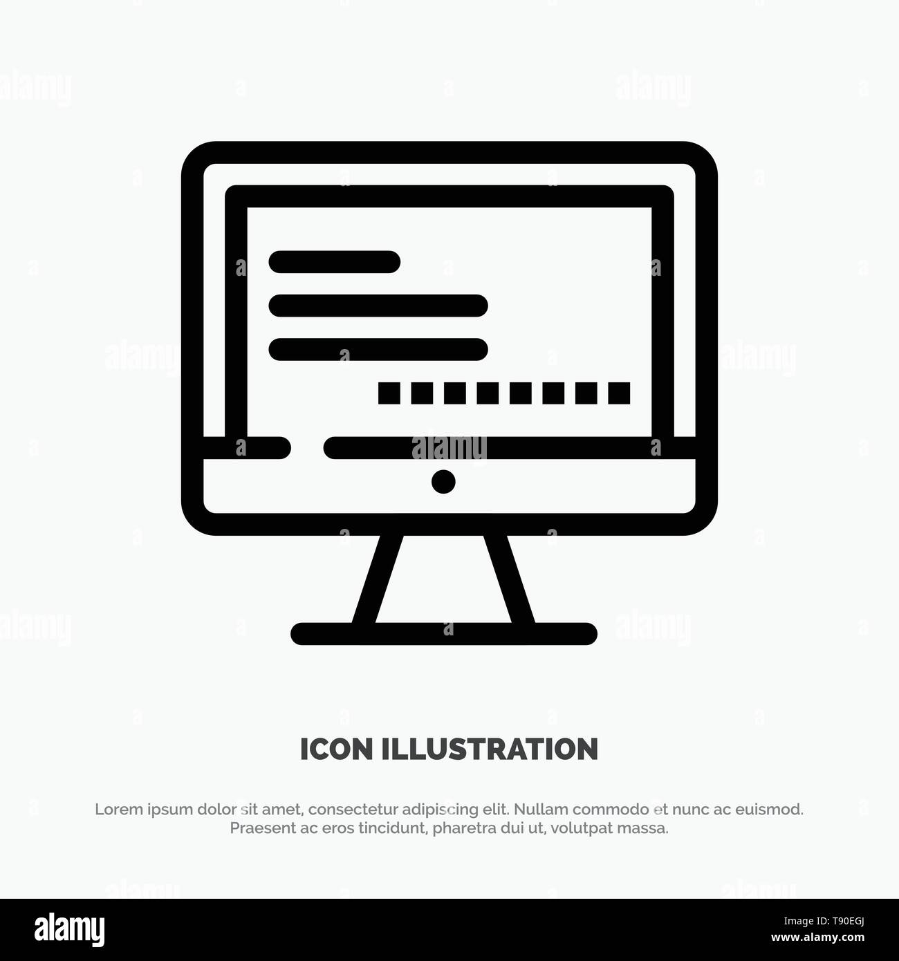 Computer monitor and code and green Stock Vector Images - Alamy