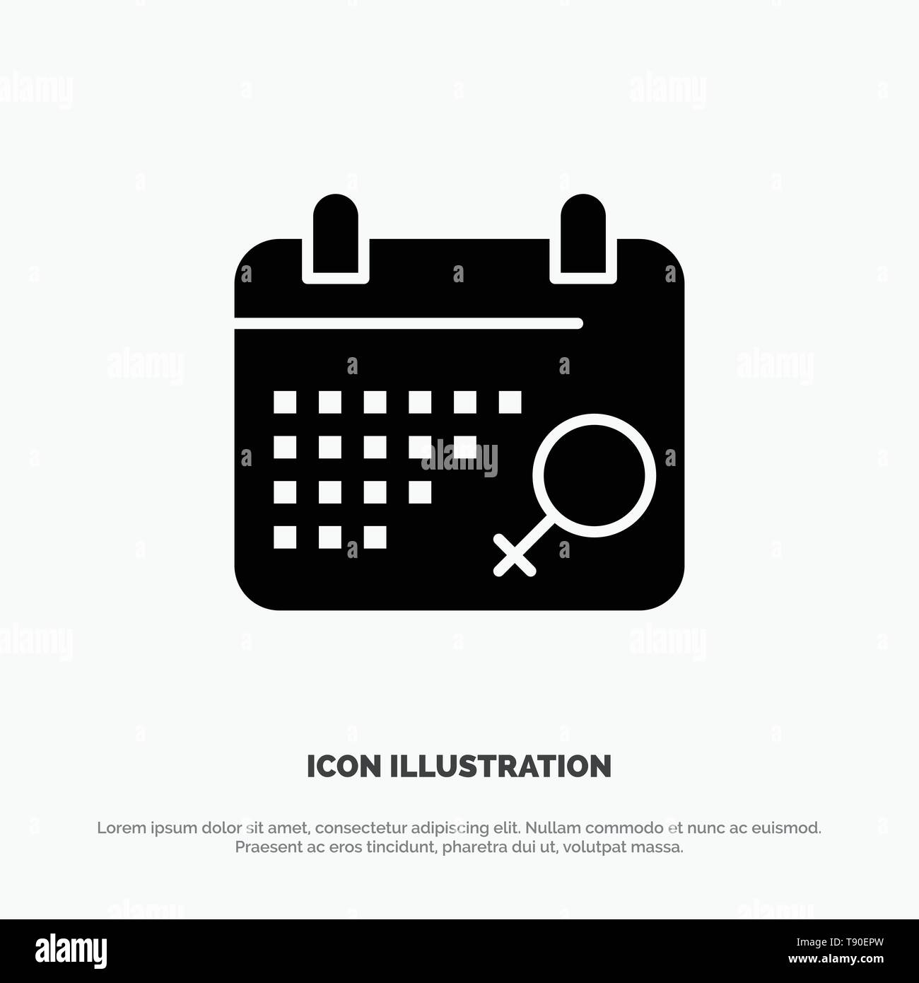 Calendar, Symbol, Plan Solid Black Glyph Icon Stock Vector Image & Art ...