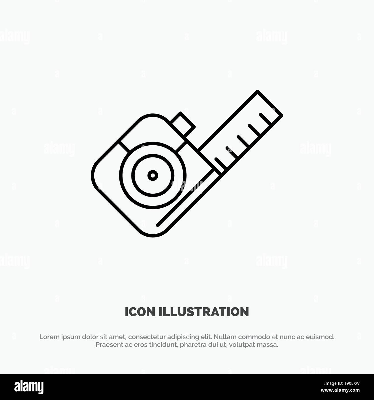 Tape measure tool Stock Vector Images - Alamy