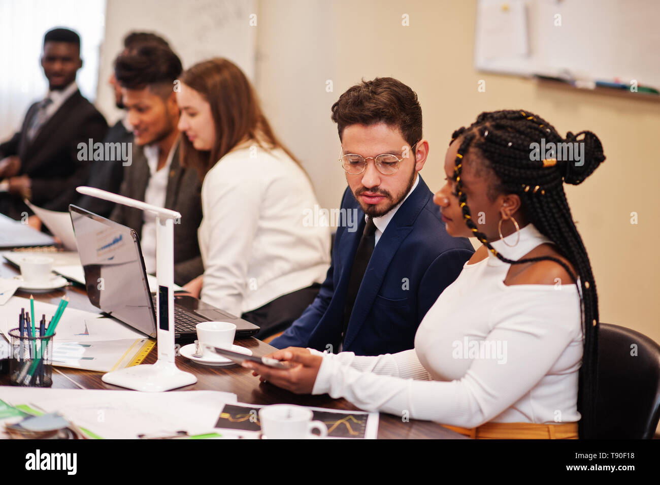 African man addressing people hi-res stock photography and images - Alamy