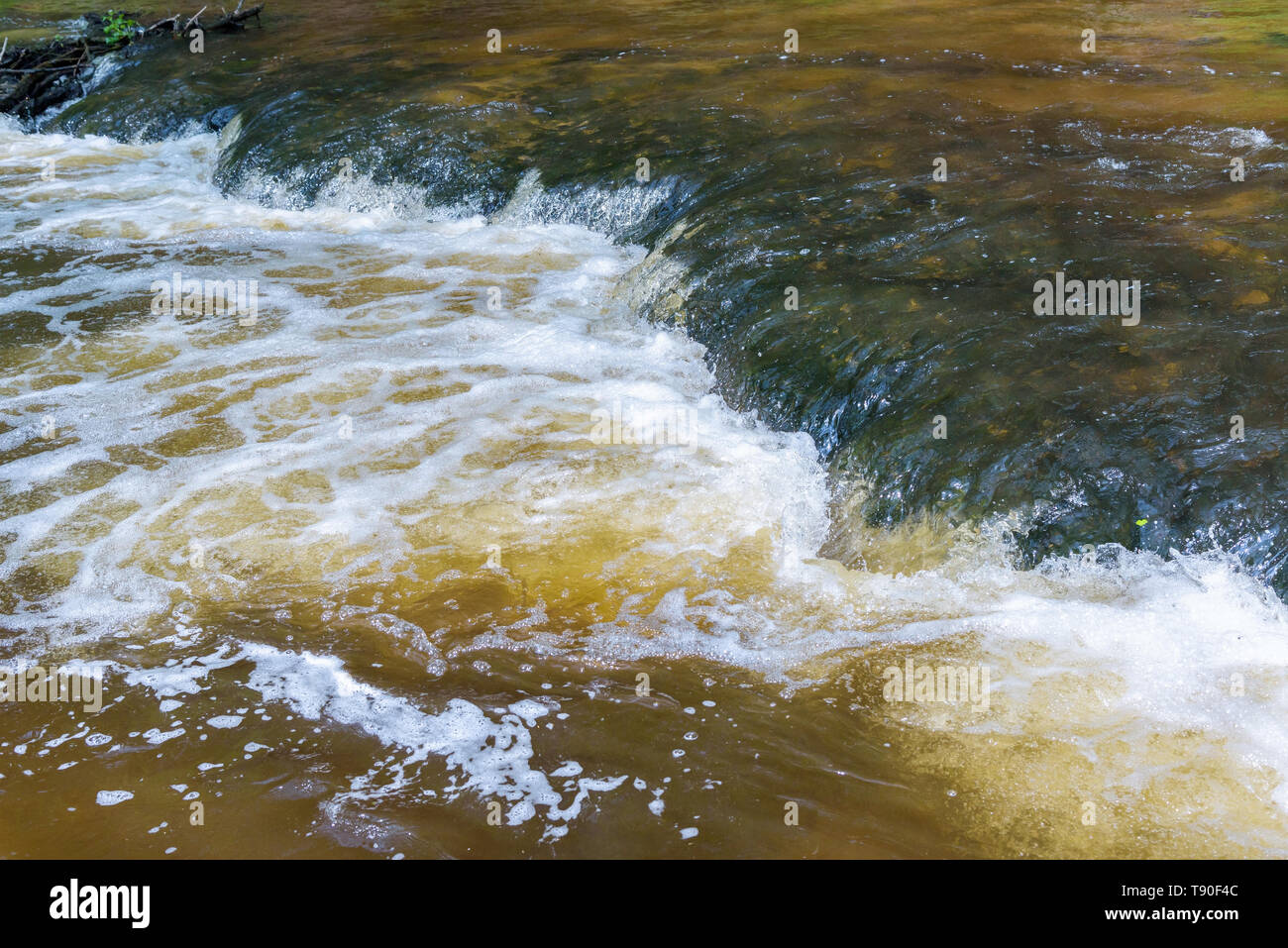 Abstract natural background made of flowing water in the river Stock ...