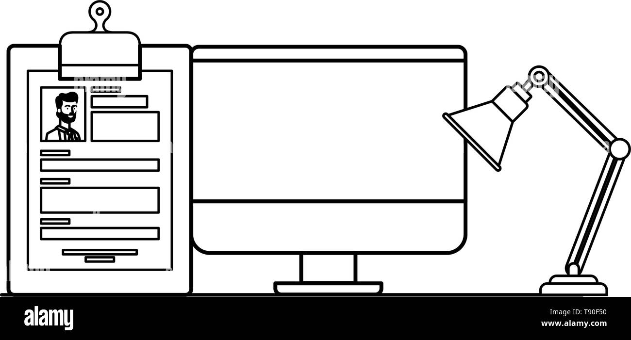 computer screen with white background Stock Vector Image & Art - Alamy