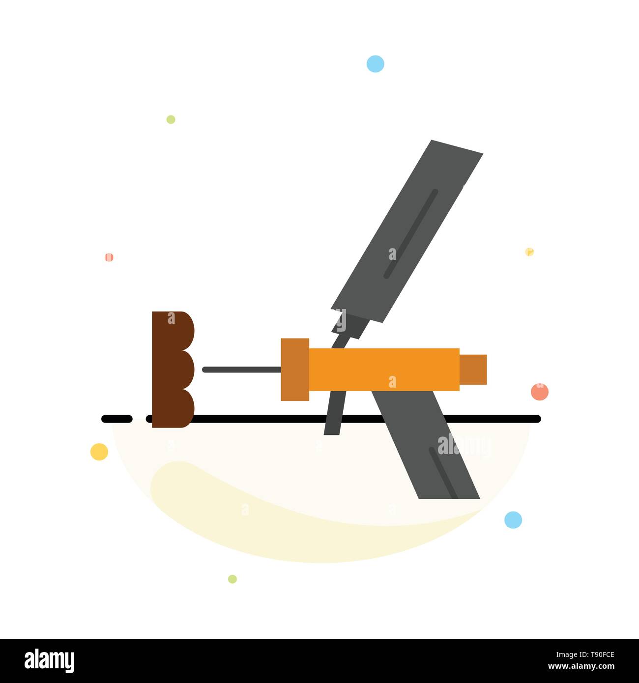 Foam Gun Building Construction Foam Repair Tool Gun Abstract Flat