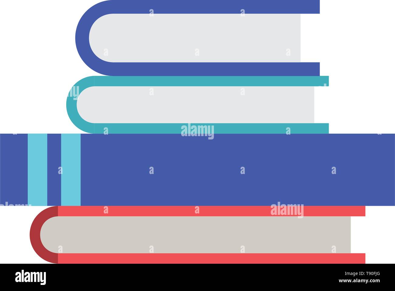 library books in white background icon Stock Vector Image & Art - Alamy