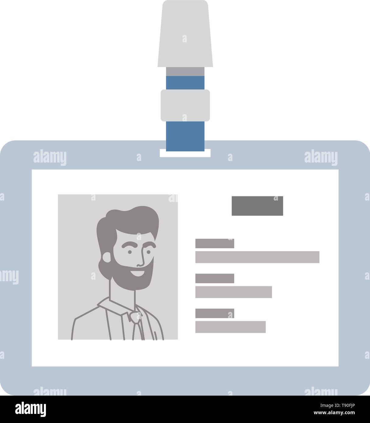 identification card with white background Stock Vector Image & Art - Alamy