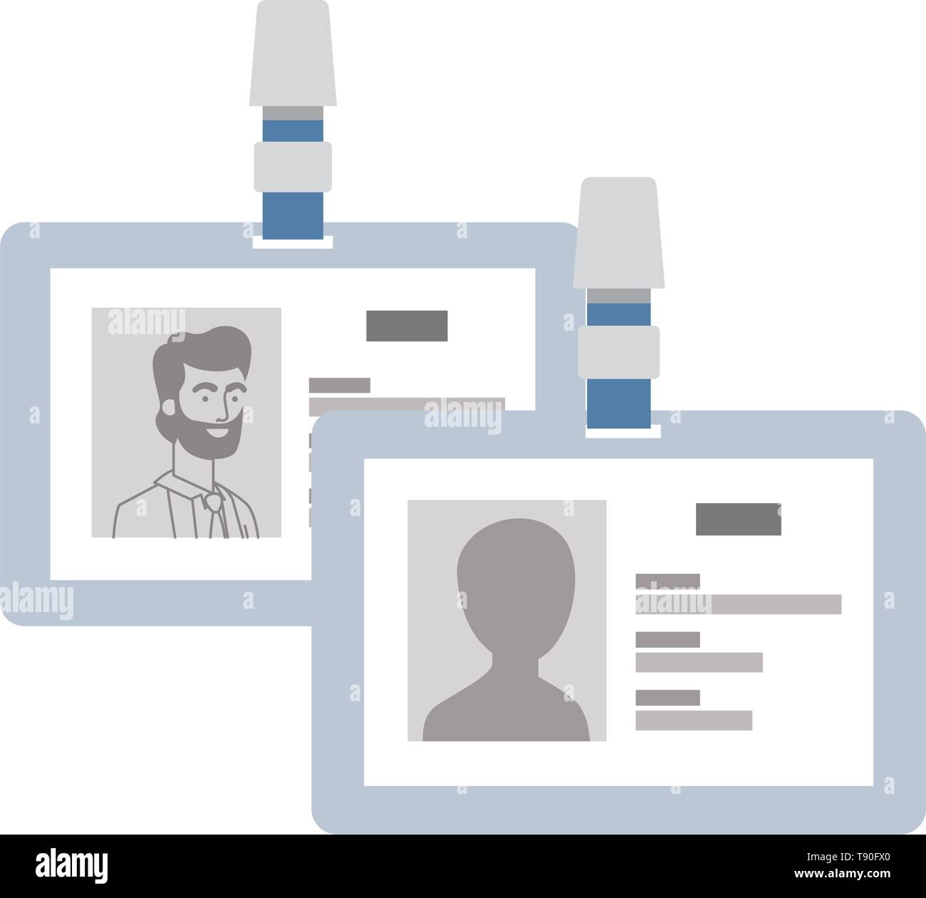 identification card with white background Stock Vector Image & Art - Alamy