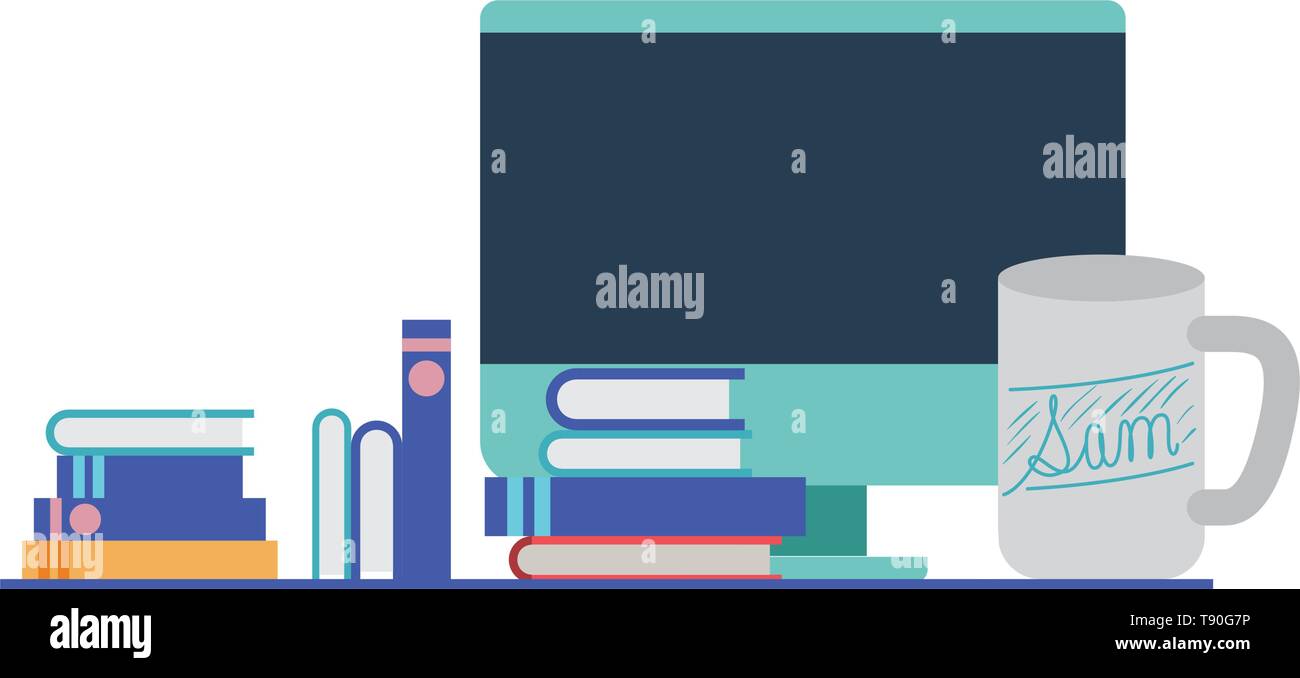 computer screen with white background Stock Vector Image & Art - Alamy