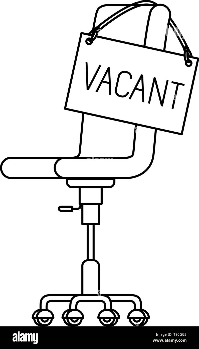 chair with vacant poster hanging icon Stock Vector Image & Art - Alamy