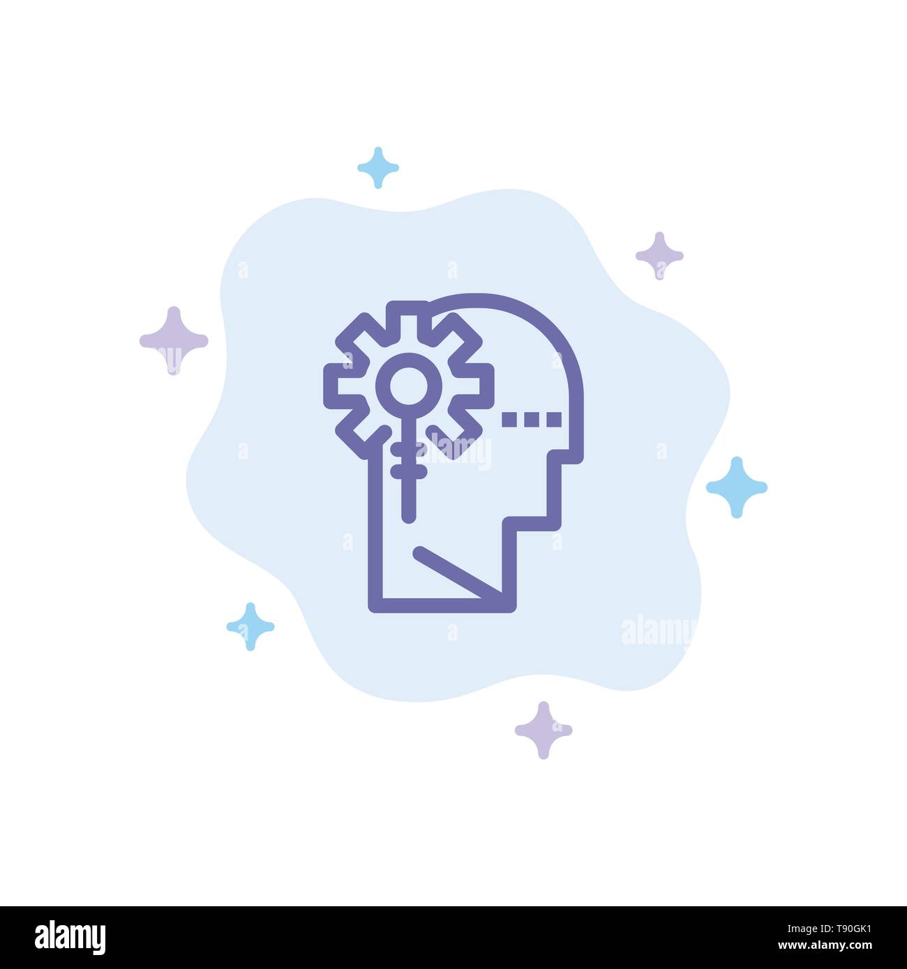 Analytics, Critical, Human, Information, Processing Blue Icon on ...