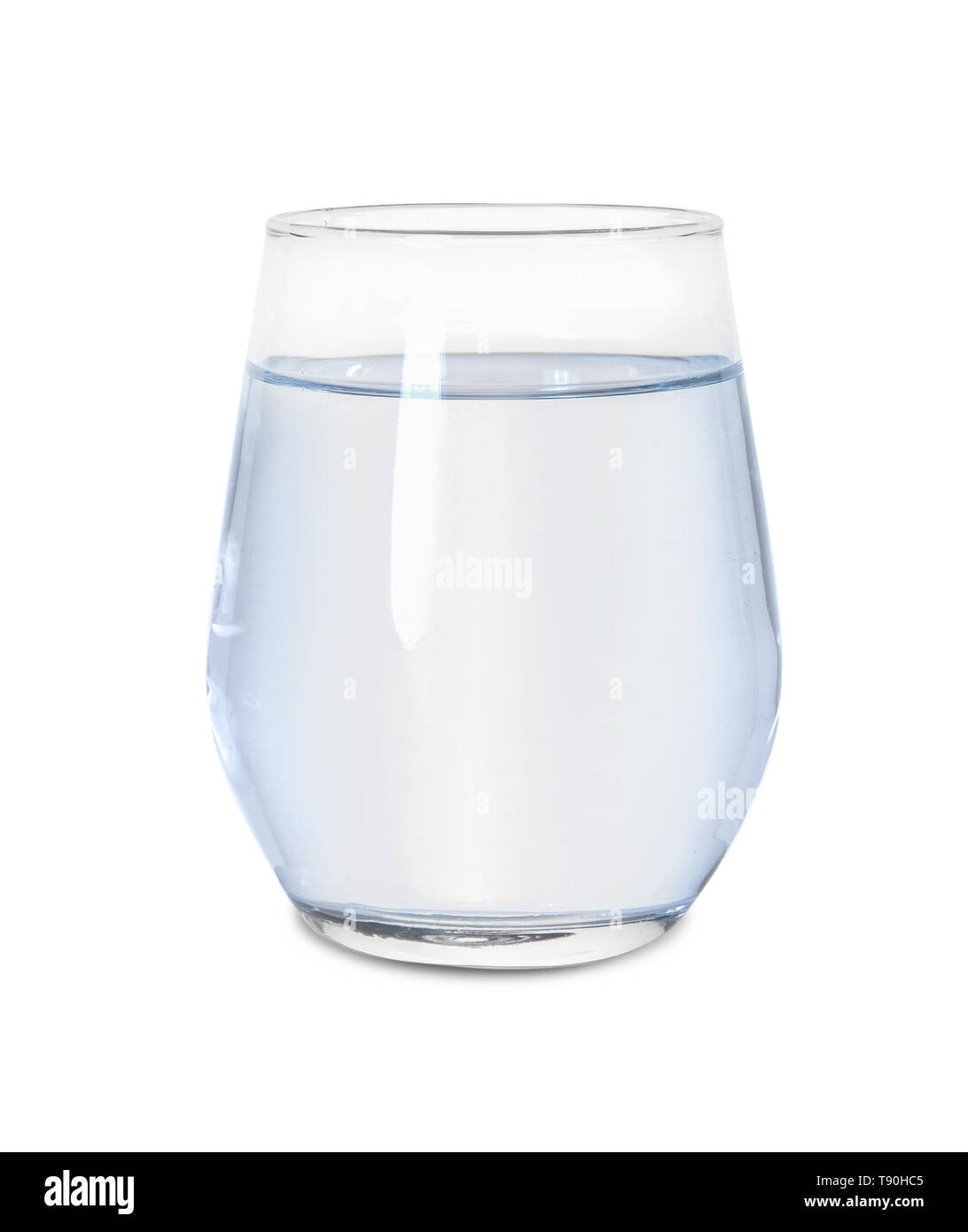 Glass of cold clean water on white background Stock Photo - Alamy