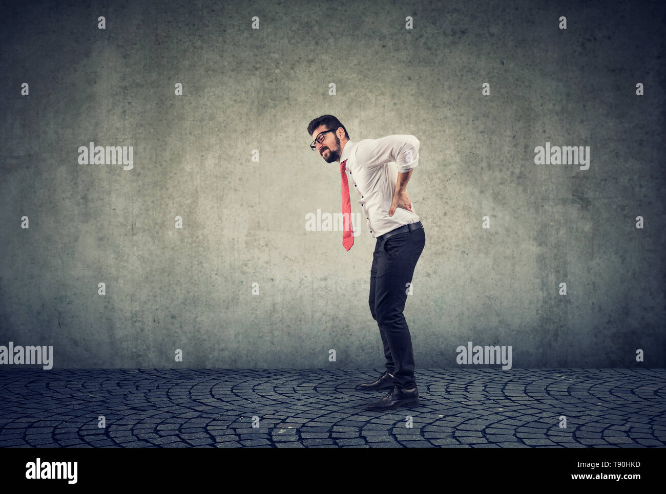 Man male caucasian backache hi-res stock photography and images - Alamy