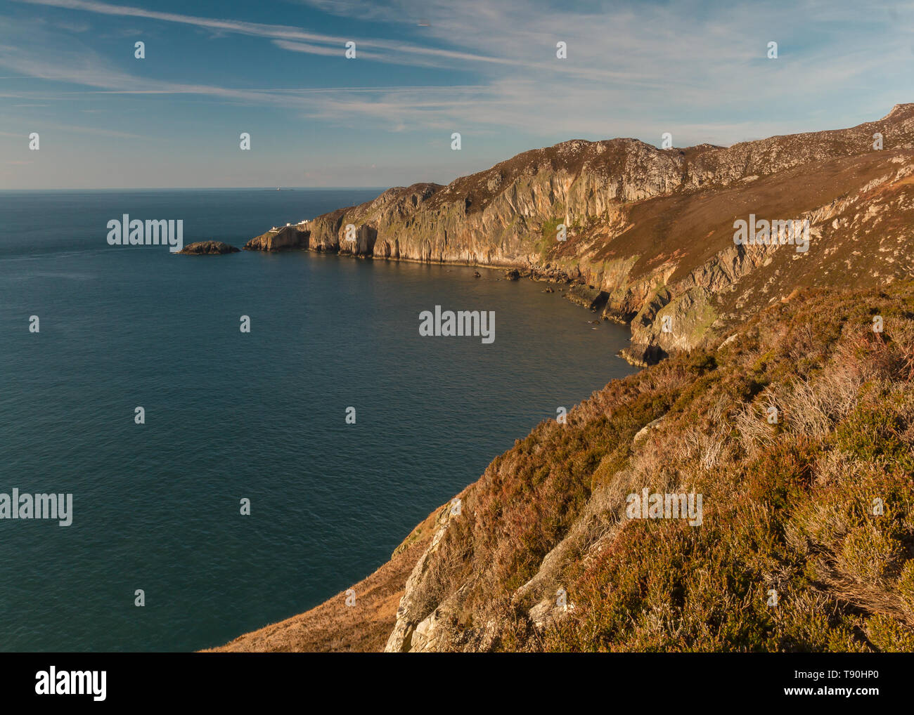 Gogarth Bay, Anglesey, Wales, evening light Stock Photo - Alamy