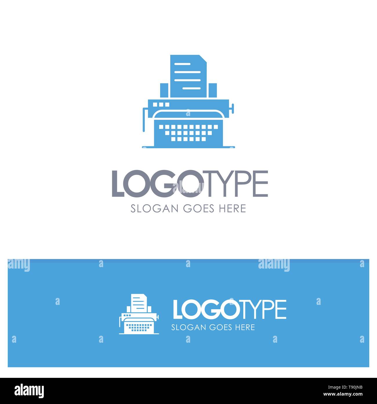 Antique typewriter logo Stock Vector Images - Alamy