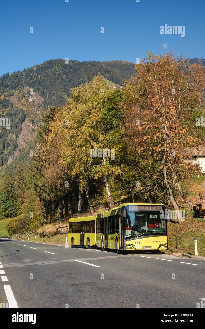 Lienz, Postbus, Solaris Buszug Stock Photo - Alamy