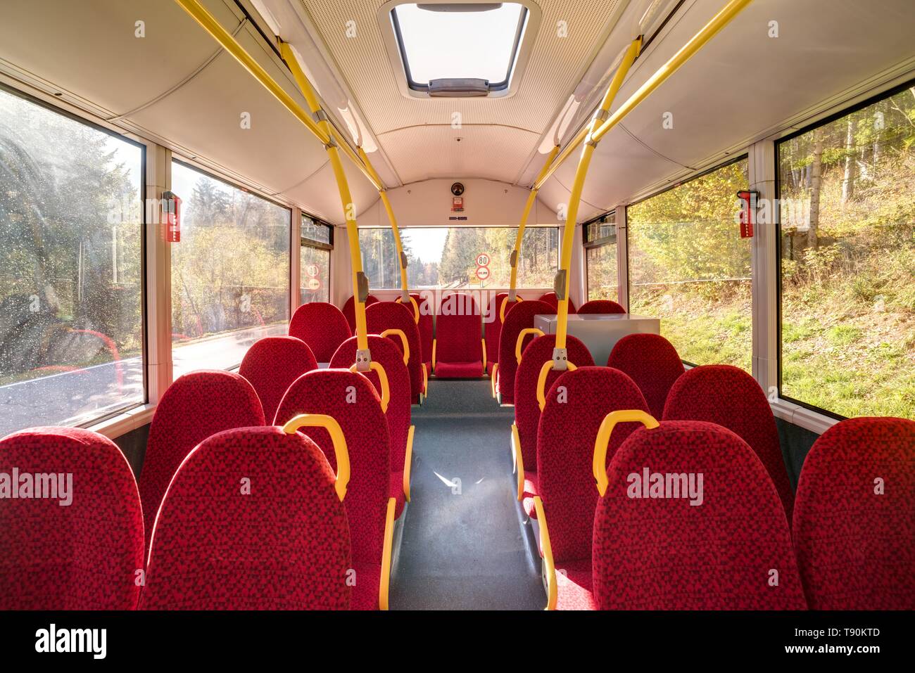 Lienz, Postbus, Solaris Buszug, Innenraum Stock Photo - Alamy