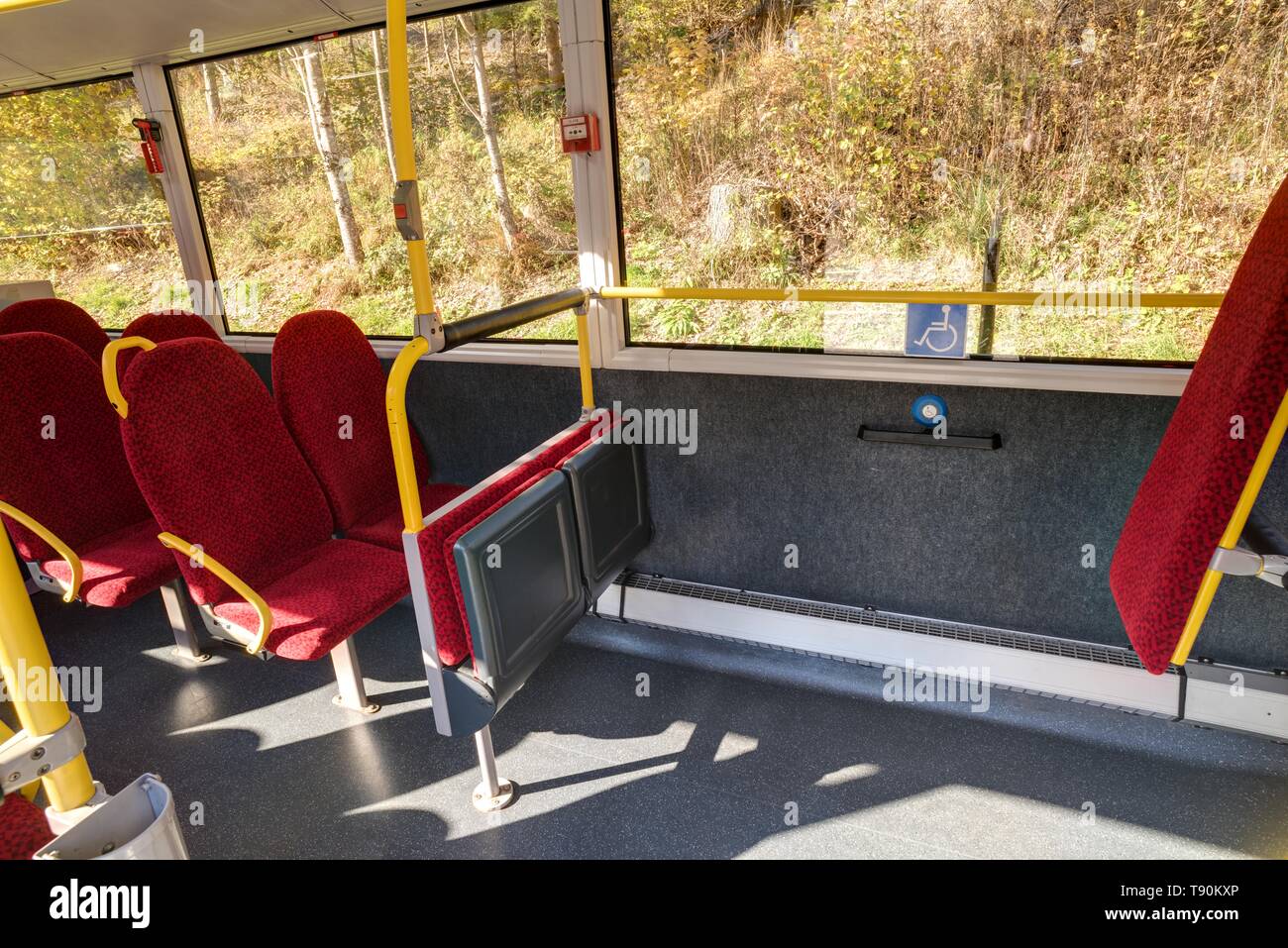 Lienz, Postbus, Solaris Buszug, Innenraum Stock Photo - Alamy