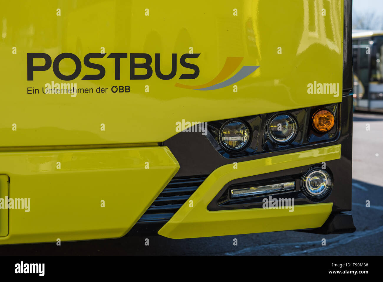 Lienz, Postbus, Regiobus, Solaris Autobus, Detail Stock Photo - Alamy