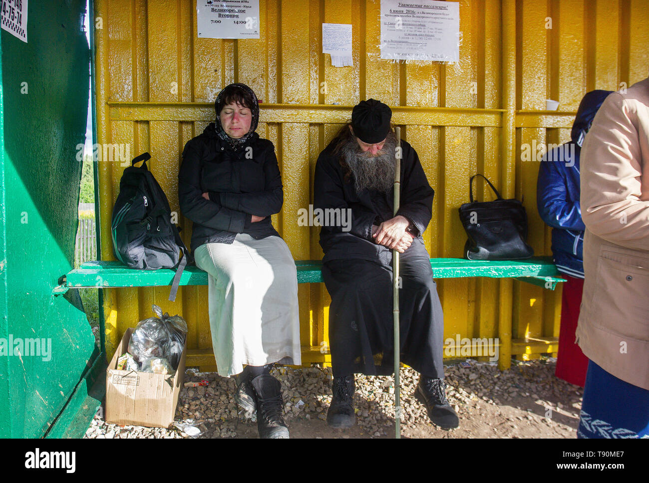 Woman bus sleeping hi-res stock photography and images - Alamy