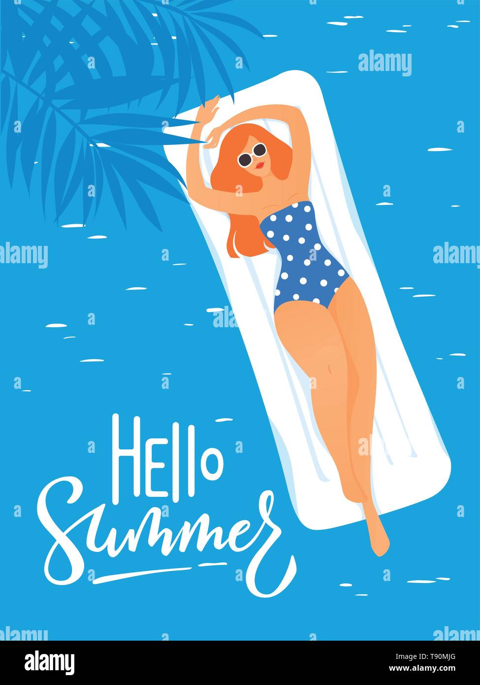 Woman swimming in swimming pool Stock Vector Images - Alamy