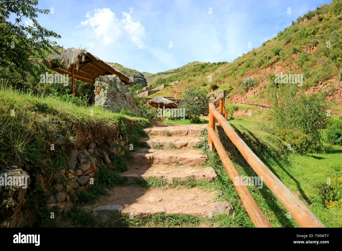 Stairway to Tipon Archaeological Site on the Mountainside of Sacred ...