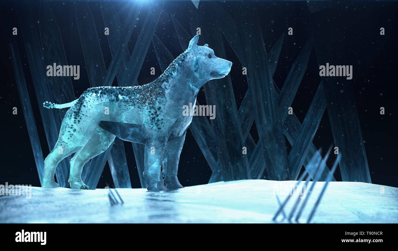 White hound fantasy hi-res stock photography and images - Alamy