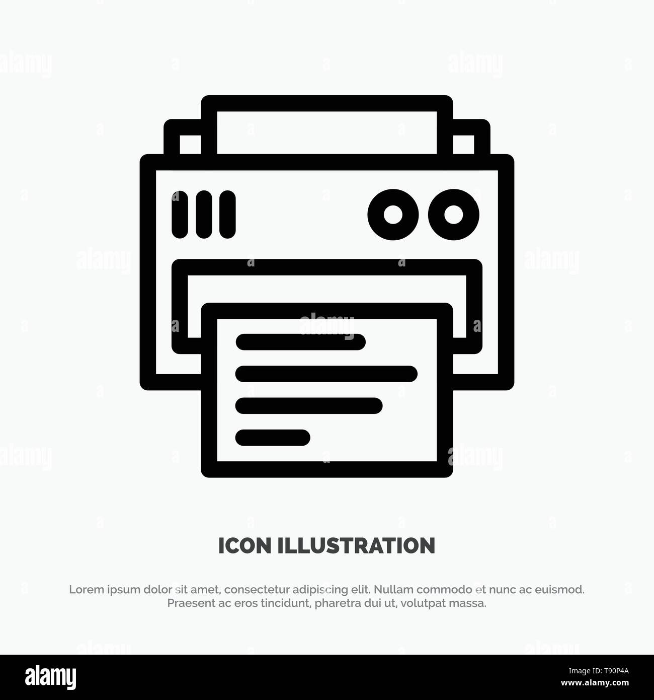 Old Printer Stock Vector Images - Alamy