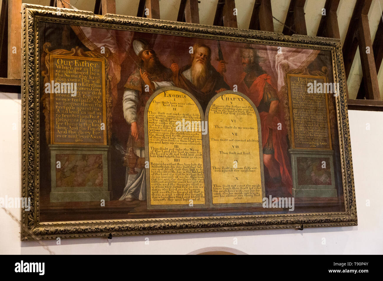 Church of Saint Andrew, Little Glemham, Suffolk, England, UK decalogue ...