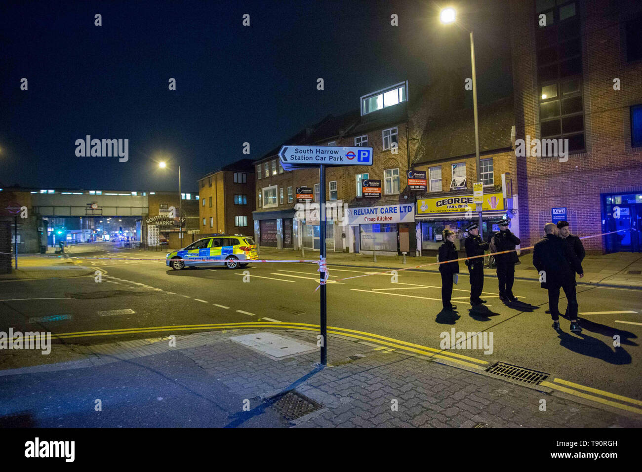 Crime scene Northolt Road South Harrow where a man was taken to ...