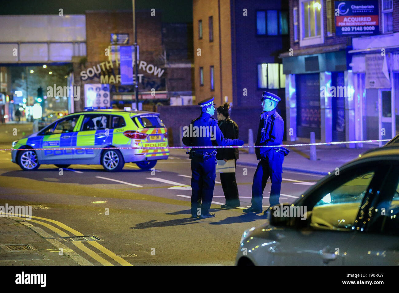 Crime scene Northolt Road South Harrow where a man was taken to ...