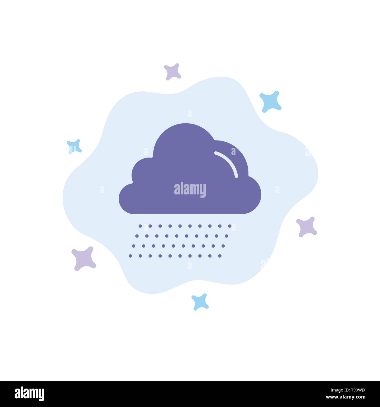 Cloud, Rain, Canada Blue Icon on Abstract Cloud Background Stock Vector ...