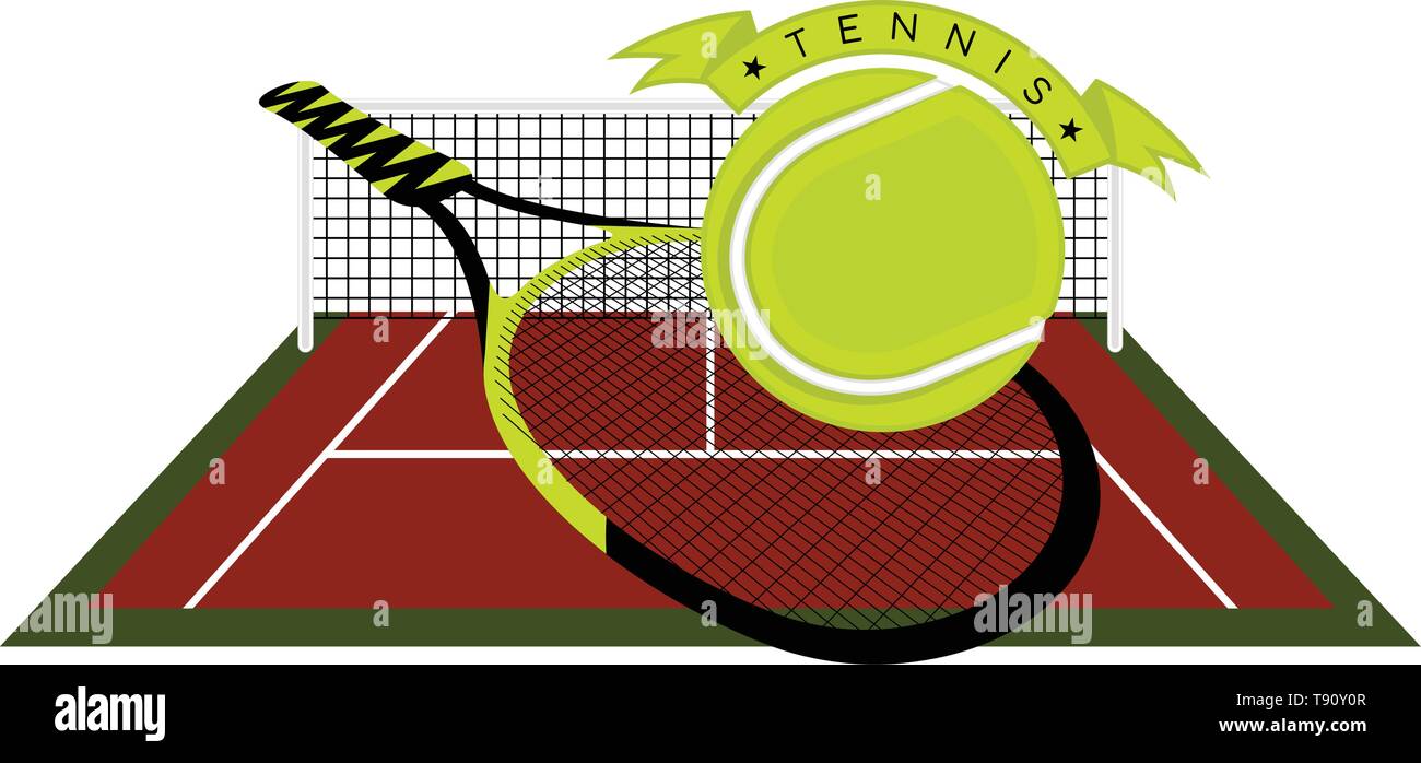 Tennis front view Stock Vector Images - Alamy