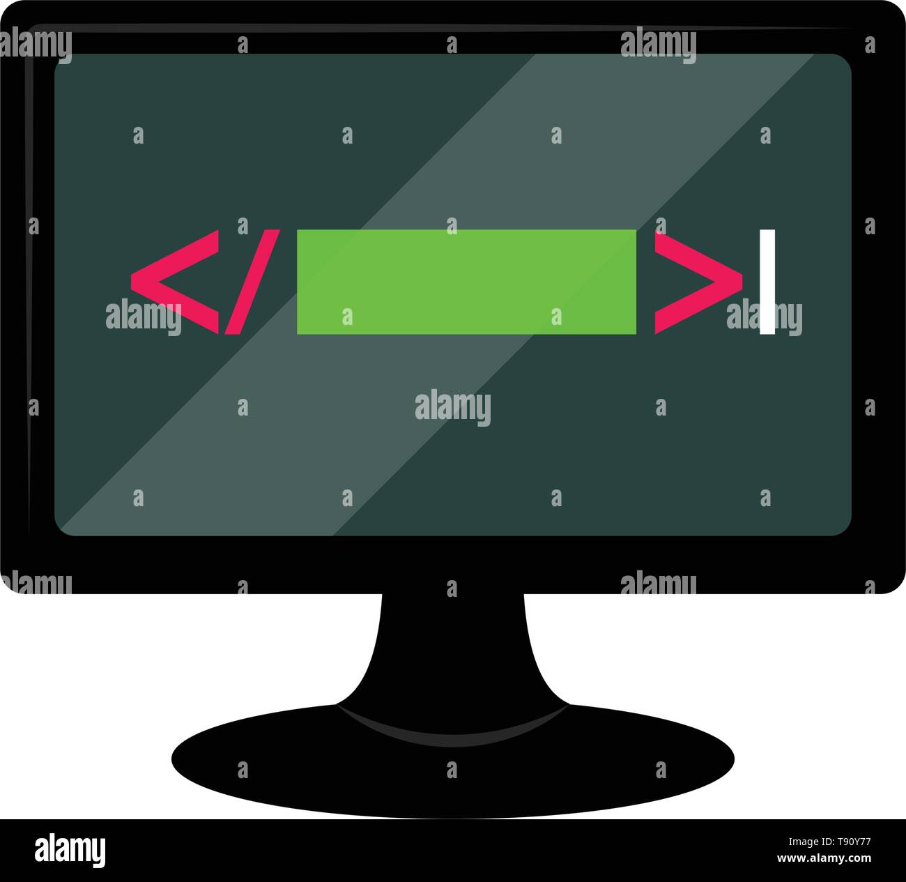 Program code on a monitor Stock Vector Images - Alamy