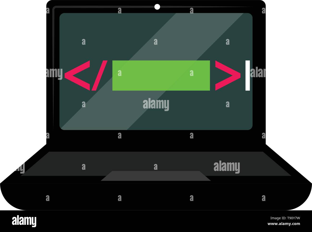 Programming code on a laptop screen Stock Vector Image & Art - Alamy