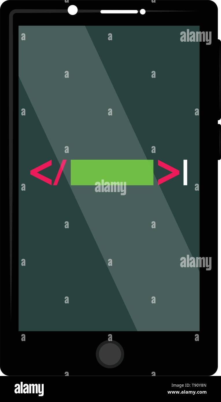 Programming code on a smartphone screen Stock Vector Image & Art - Alamy